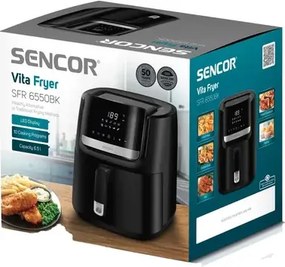 SENCOR SFR 6550BK-EUE3 černá / Horkovzdušná fritéza / 1600W / 6.5 L /