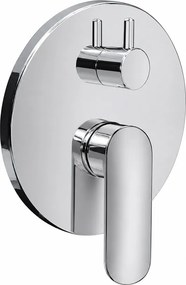 Mereo, Mereo Sprchová podomítková baterie s přepínačem, Pego, Mbox, kruhový kryt, chrom, MER-CB60106PA