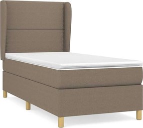 Box spring postel s matrací taupe 100 x 200 cm textil 3128425