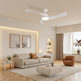 ZEVENTI - LED Stropní ventilátor AERYS LED/24W/230V Wi-Fi Tuya bílá + DO