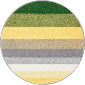 Kulatý koberec Agnella Eden Simp Zelený Vícebarevný Rozměr: průměr 100 cm