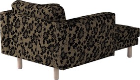 Potah na IKEA Norsborg šezlong s loketními opěrkami barva béžová látka pletený vzor, vzorované