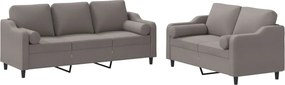2dílná sedací souprava s polštáři taupe textil 3201857