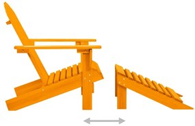 vidaXL Marketos Zahradní židle Adirondack s podnožkou masivní jedle oranžová