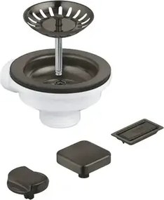 Grohe - Odtoková souprava pro dřez, kartáčovaný Hard Graphite