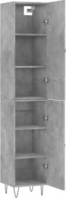 Skříň highboard betonově šedá 34,5x34x180 cm kompozitní dřevo 3198821