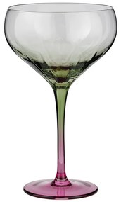 DIVINE Sklenice na koktejly 380 ml - zelená/růžová
