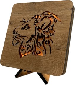 Li-Go "Hlava lva" lampa 19x19 cm provedení povrchu: dub