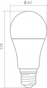 BERGE LED žárovka - E27 - A80 - 20W - 1800Lm - teplá bílá