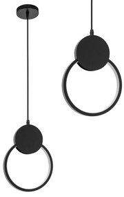 Toolight - LED závěsné stropní kruhové svítidlo APP852-CP, černá, OSW-07021