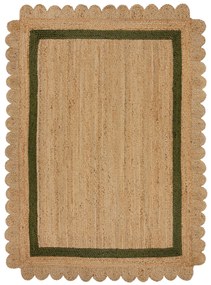 Flair Rugs koberce Kusový koberec Grace Jute Natural/Green ROZMĚR: 120x170