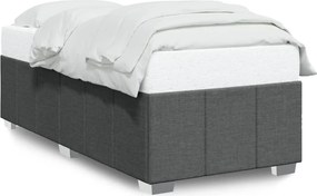 Rám postele bez matrace tmavě šedá 80 x 200 cm textil 3284791