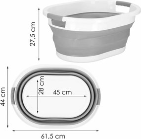 Skládací koš s uchy 39l SPRINGOS HA5107