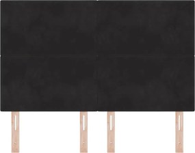 Čelo postele Černý 144 cm samet 3337830