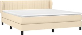 Box spring postel s matrací krémová 180x200 cm textil 3126426