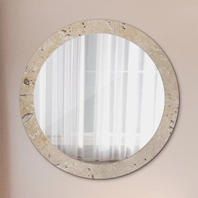 Kulaté dekorativní zrcadlo Přírodní kámen fi 80 cm