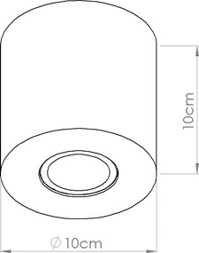 Stropní svítidlo Orbis, 1x béžové betonové stínítko