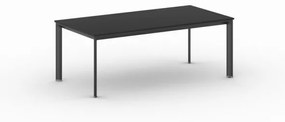 Kancelářský stůl PRIMO INVITATION, černá podnož, 2000 x 1000 mm, grafitová