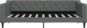 Válenda s přistýlkou tmavě šedá 90 x 190 cm textil 3197437