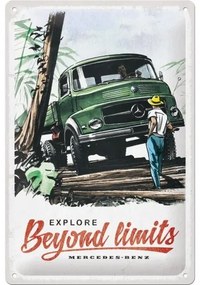 Postershop Plechová cedule: Mercedes-Benz (Explore Beyond Limits) - 20x30 cm
