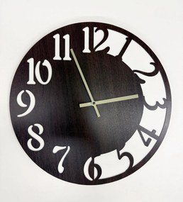 dřevo života Nástěnné hodiny CLOCK - II. jakost Zvolte barvu dekoru: Wenge, Velikost hodin: 40x40