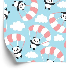 Tapeta Na Zeď Pro Děti - Létající Panda Mezi Mraky Vliesová tapeta 53x1000