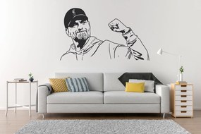 Lepy.cz Samolepka na zeď Jürgen Klopp Velikost (šířka x výška): 60x36cm, Barevná varianta: Pastelová oranžová