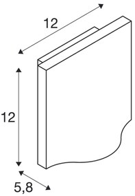 SLV Vilua, venkovní nástěnné svítidlo, LED 8,3W 3000K, 12x12cm, IP54