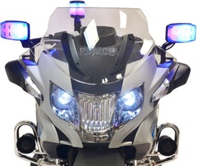Ramiz Dětská elektrická policejní motorka BMW R1200RT + pomocná kolečka + zvuky + LED + EVA + pomalý start