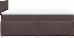 Box spring postel s matrací tmavě hnědá 120x190 cm textil 3285823