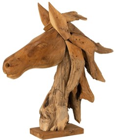 Dřevěná dekorace hlava koně Horse head teak - 49*17*63cm