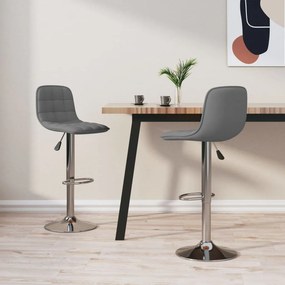 Barové židle 2 ks světle šedé textil 333945