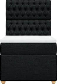 Box spring postel s matrací černá 90x190 cm textil 3291144
