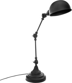 Lampa na psací stůl BASALT, kovová, 55 cm, černá