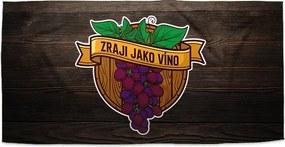 Sablio Ručník Zraji jako víno - 50x100 cm