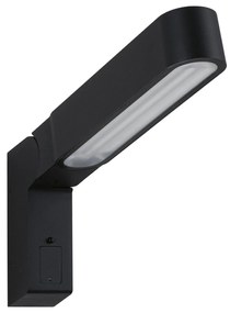 Paulmann 94549 Ito Vertical, nástěnné svítidlo se senzorem, 6W LED 3000K, antracit, výška 20cm, IP44