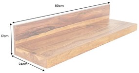 Designová nástěnná police Elegant 80 cm Sheesham