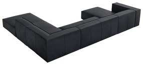 Tmavě modrá kožená rohová pohovka (pravý roh) Madame – Windsor &amp; Co Sofas