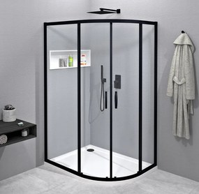 Gelco Gelco, SIGMA SIMPLY BLACK sprchové dveře posuvné pro rohový vstup 1000 mm, čiré sklo, GS2110B