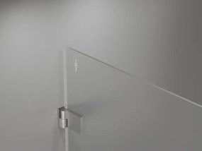 Mexen Lunar-B, výklopný sprchový kout levý 90 x 80 cm, 8mm čiré sklo, ocelový profil, 832-090-080-97-00-L