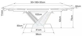 Rozkládací jídelní stůl Genesis 180/240 cm černý/jasan