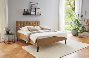 Hnědá čalouněná dvoulůžková postel Meise Möbel Empire 180 x 200 cm