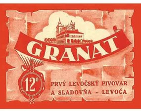 Cedule Granát – Prvý Levočský Pivovar a Sladovňa – Levoča