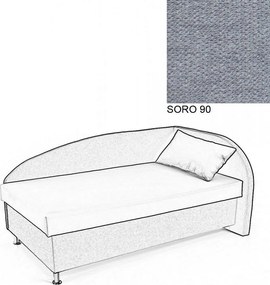 Dřevona - Elitte Čalouněná postel AVA NAVI, s úložným prostorem, 120x200, pravá, SORO 90