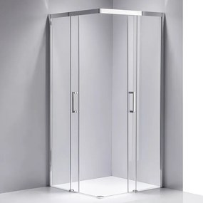 BPS-koupelny Čtvercový sprchový kout HYD-SK90B 90x90 chrom/transparent - bez vaničky