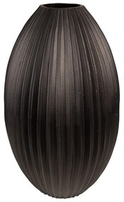 Černá kovová váza Trabi - Ø 24*39 cm
