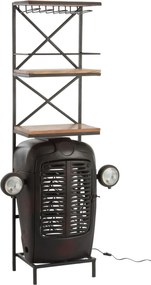 Černý retro bar na skleničky a láhve vína Tractor Bar - 87*37*181cm