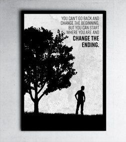 Pixada Change the Ending CS Lewis - motivační obraz Velikost: B2 - 50x70 cm, Volba rámu: s bílým rámem