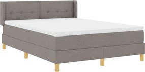 Postel s boxspringem s čelo Taupe 200 x 160 cm textil 3341304