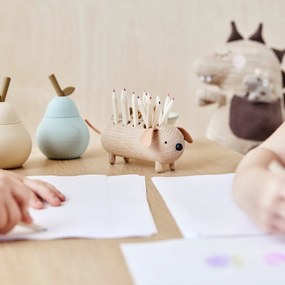 Silikonový dětský hrnek v mentolové barvě Pear – OYOY Mini